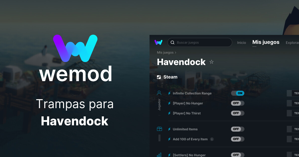 Trampas y Trainers de Havendock para PC - WeMod