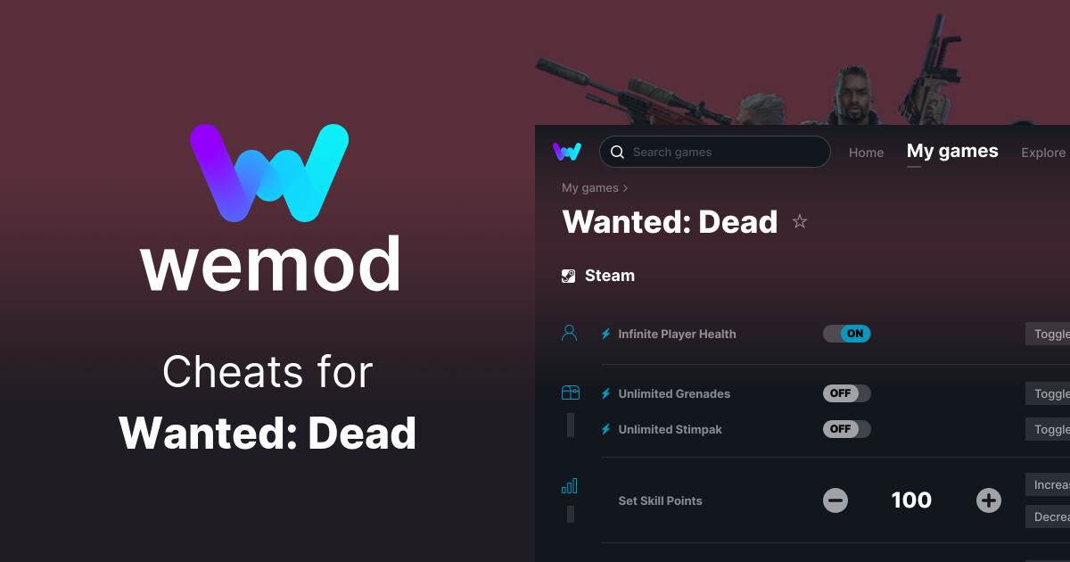 Wanted: Dead Cheats & Trainers for PC | WeMod