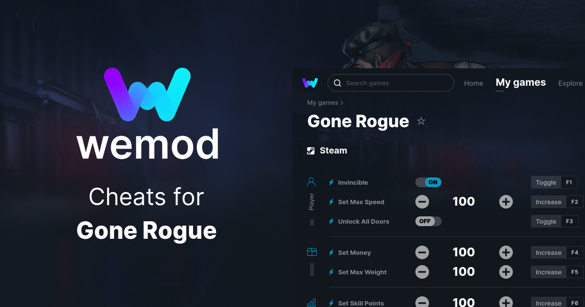 Gone Rogue Cheats & Trainers for PC | WeMod