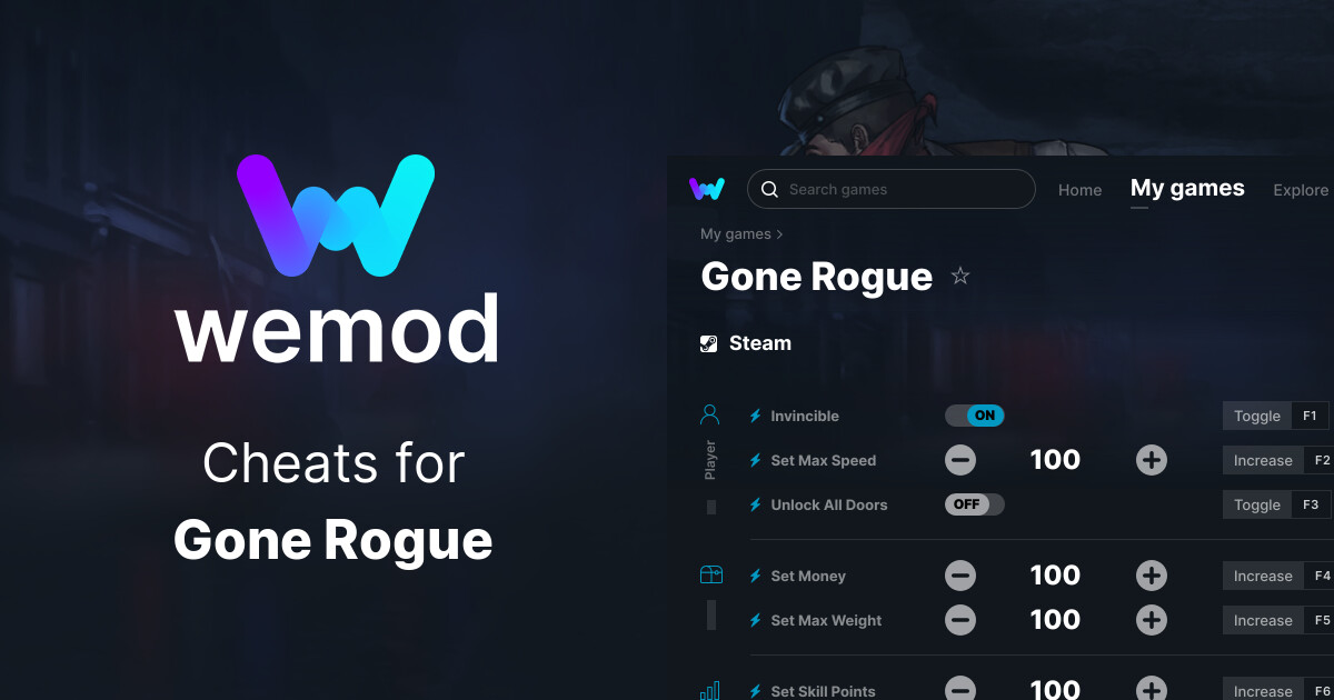 Gone Rogue Cheats & Trainers for PC | WeMod