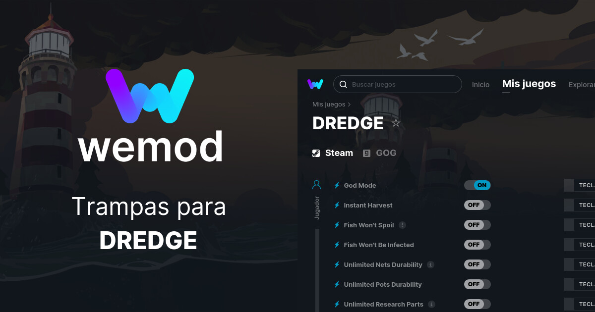 Trampas, trainers y mapas de DREDGE para PC | WeMod