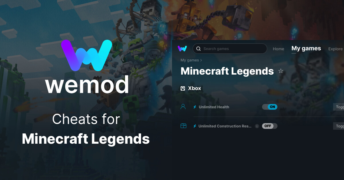 Minecraft Legends Cheats and Trainers for PC - WeMod