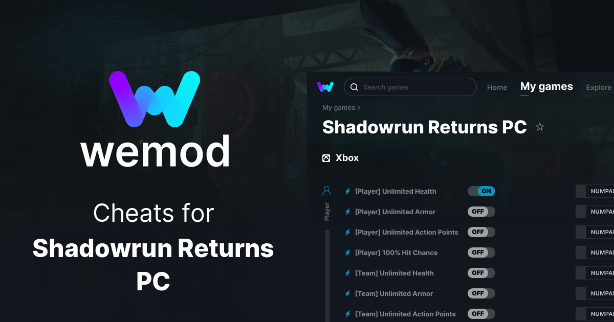 Shadowrun Returns PC Cheats & Trainers for PC | WeMod