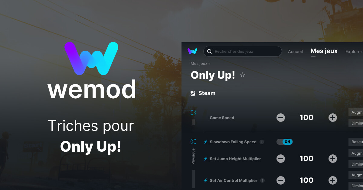 Only Up! Triches et Trainers pour PC | WeMod