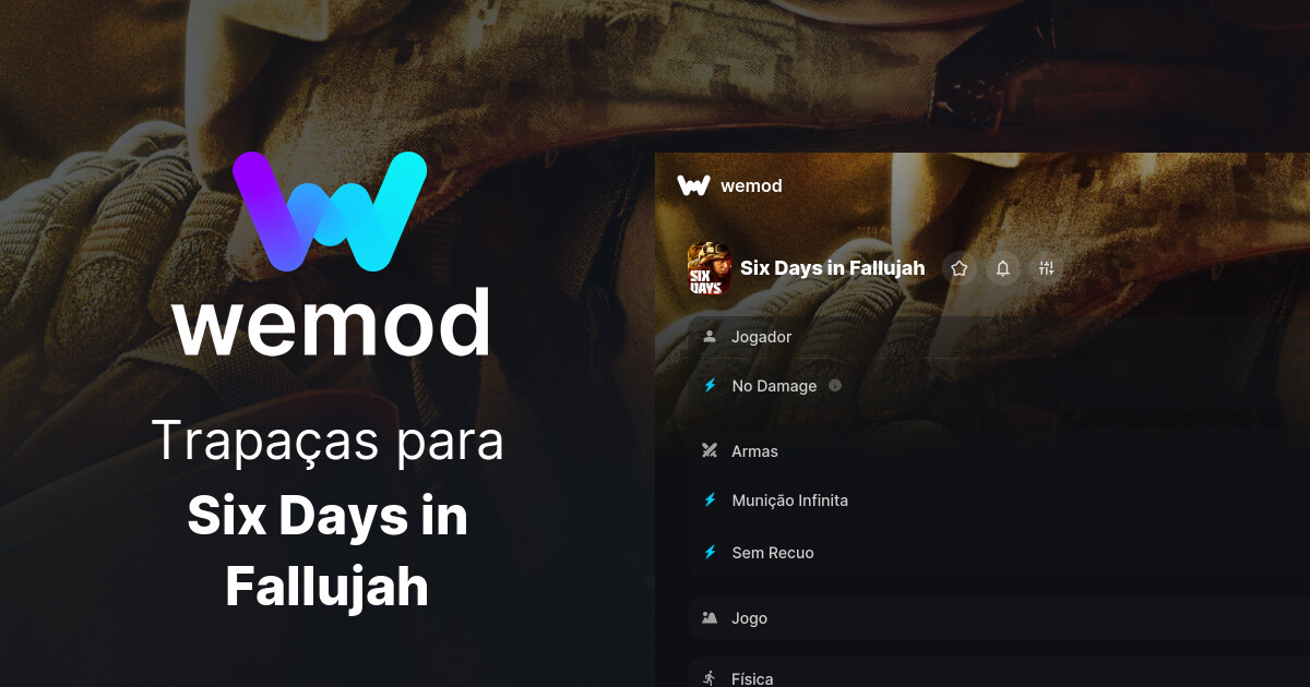 Trapaças e treinadores do Six Days in Fallujah para PC | WeMod