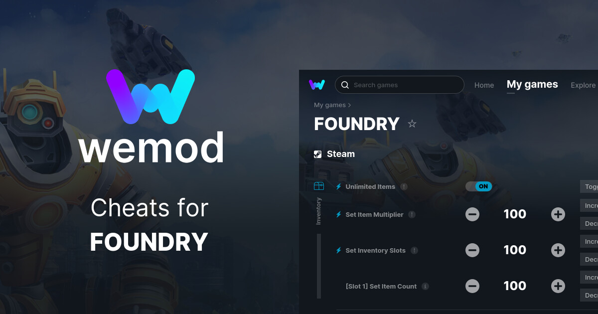 FOUNDRY Cheats & Trainers for PC | WeMod
