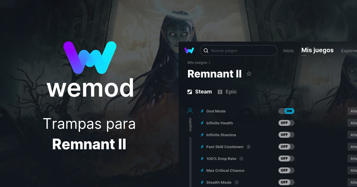 Trampas y Trainers de Remnant II para PC | WeMod