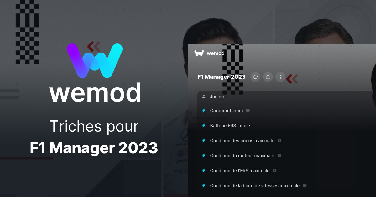 Cheats et trainers pour F1 Manager 2023 sur PC | WeMod