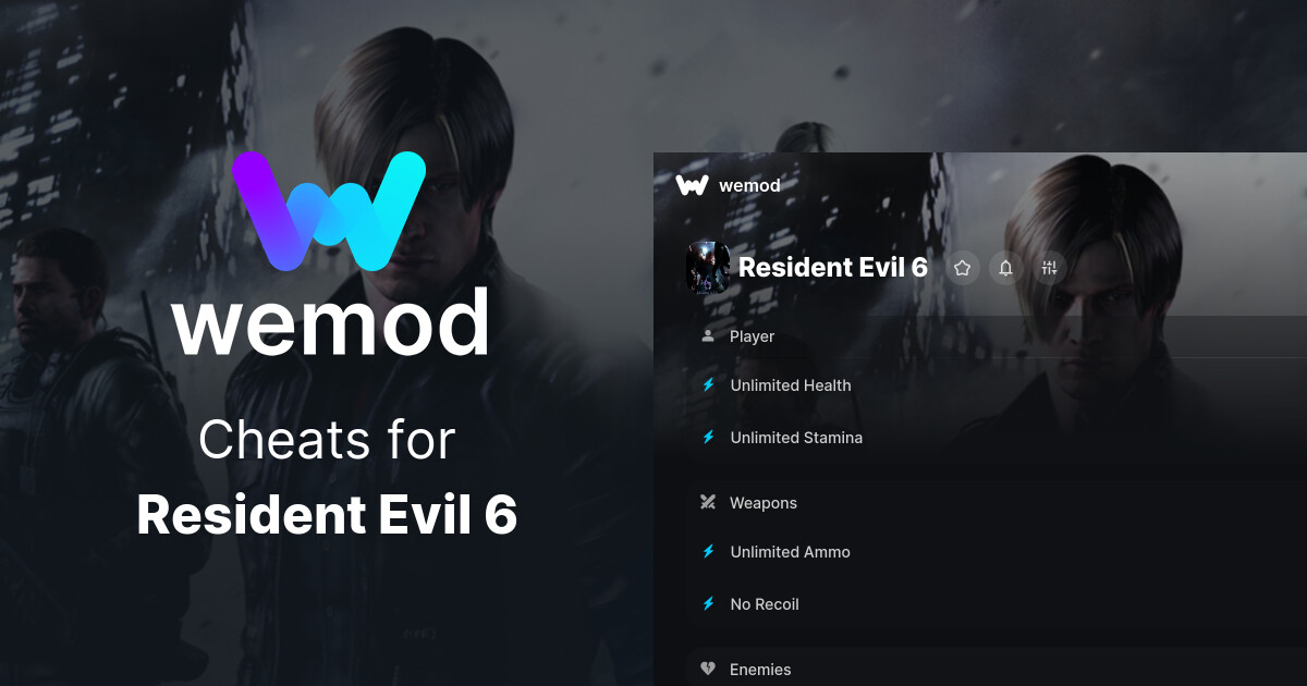 Resident Evil 6 Cheats & Trainers for PC | WeMod