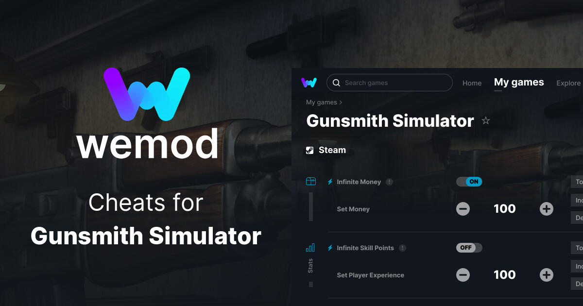 Gunsmith Simulator Cheats & Trainers for PC | WeMod