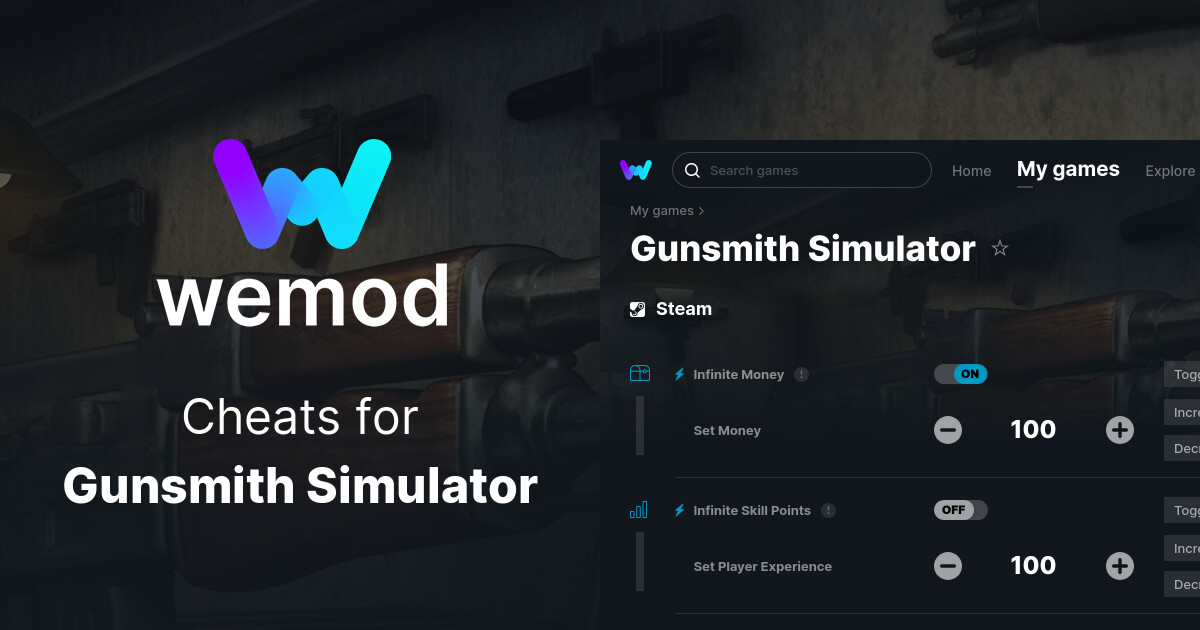 Gunsmith Simulator Cheats & Trainers for PC | WeMod