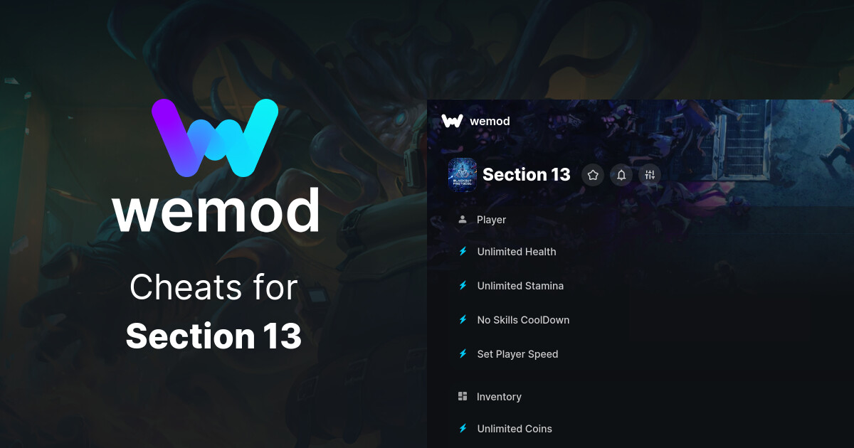 Section 13 Cheats & Trainers for PC | WeMod