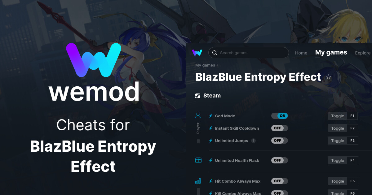BlazBlue Entropy Effect Cheats & Trainers for PC | WeMod
