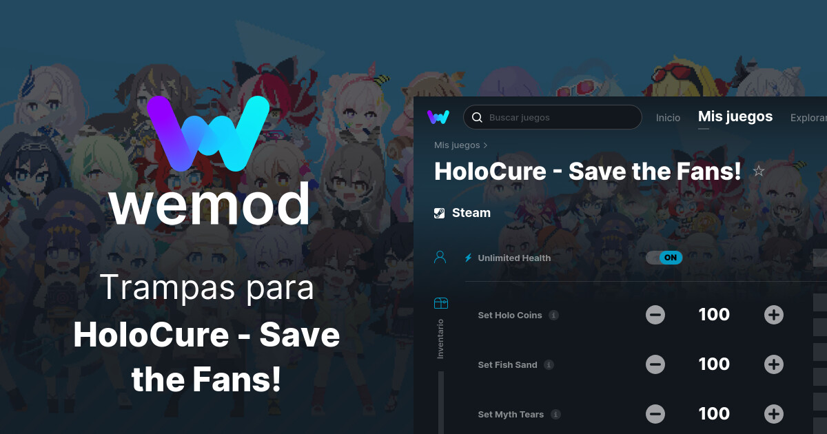 Trampas y Trainers de HoloCure - Save the Fans! para PC | WeMod