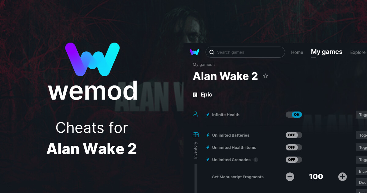 Alan Wake 2 Cheats & Trainers for PC | WeMod