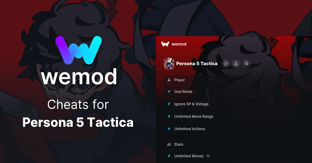 Persona 5 Tactica Cheats & Trainers for PC | WeMod