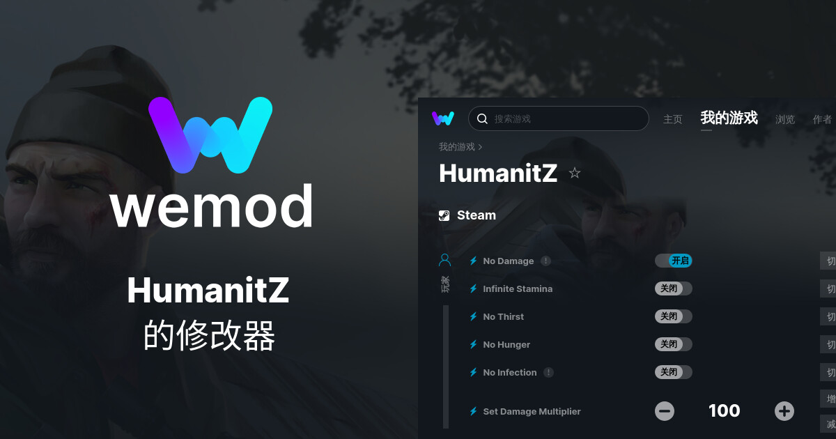 PC端HumanitZ作弊和修改器 | WeMod