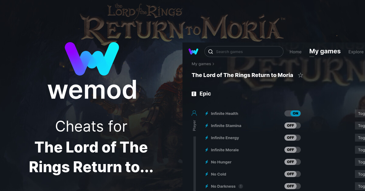 The Lord of The Rings Return to Moria Cheats & Trainers for PC | WeMod