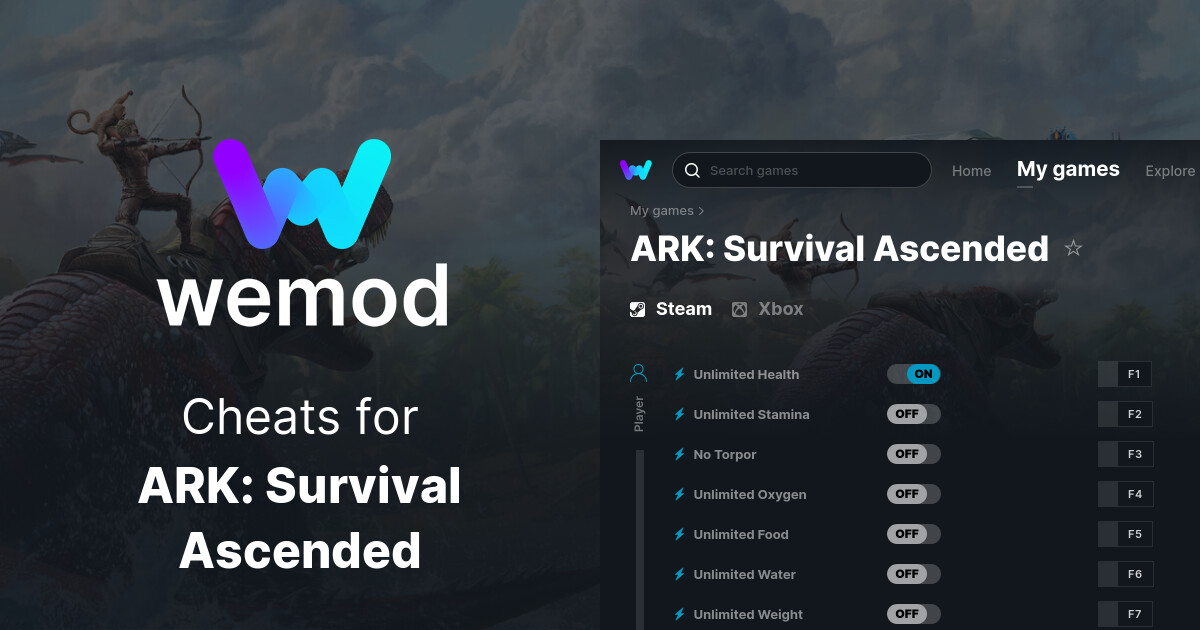 ARK: Survival Ascended Cheats & Trainers for PC | WeMod