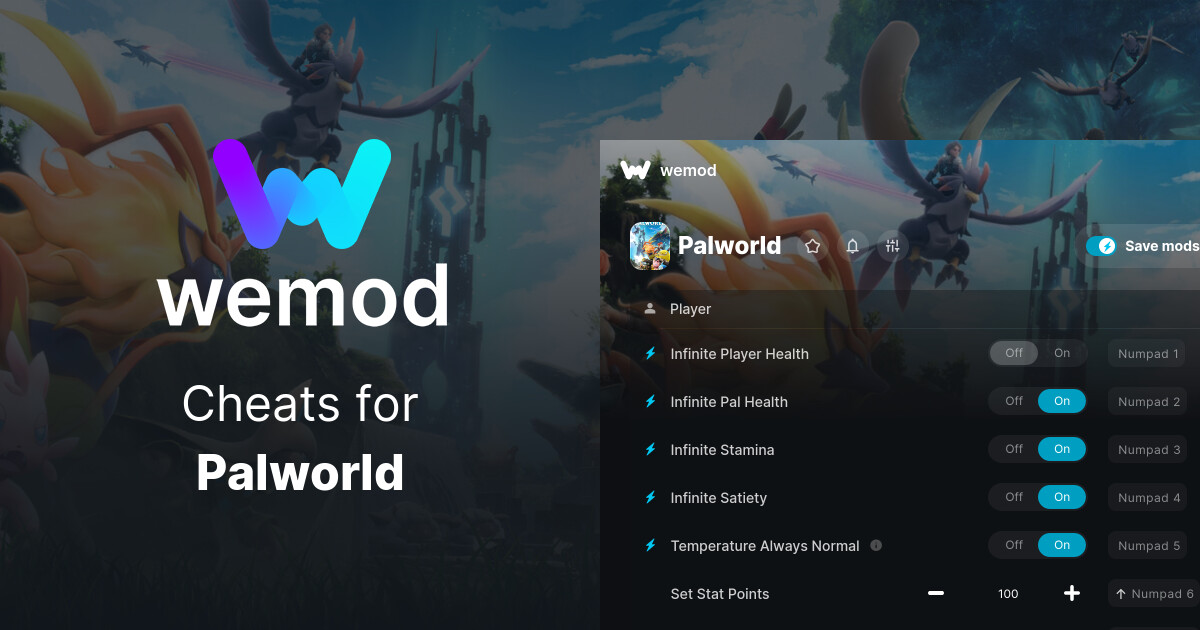 Palworld Cheats, Trainers and Maps for PC | WeMod
