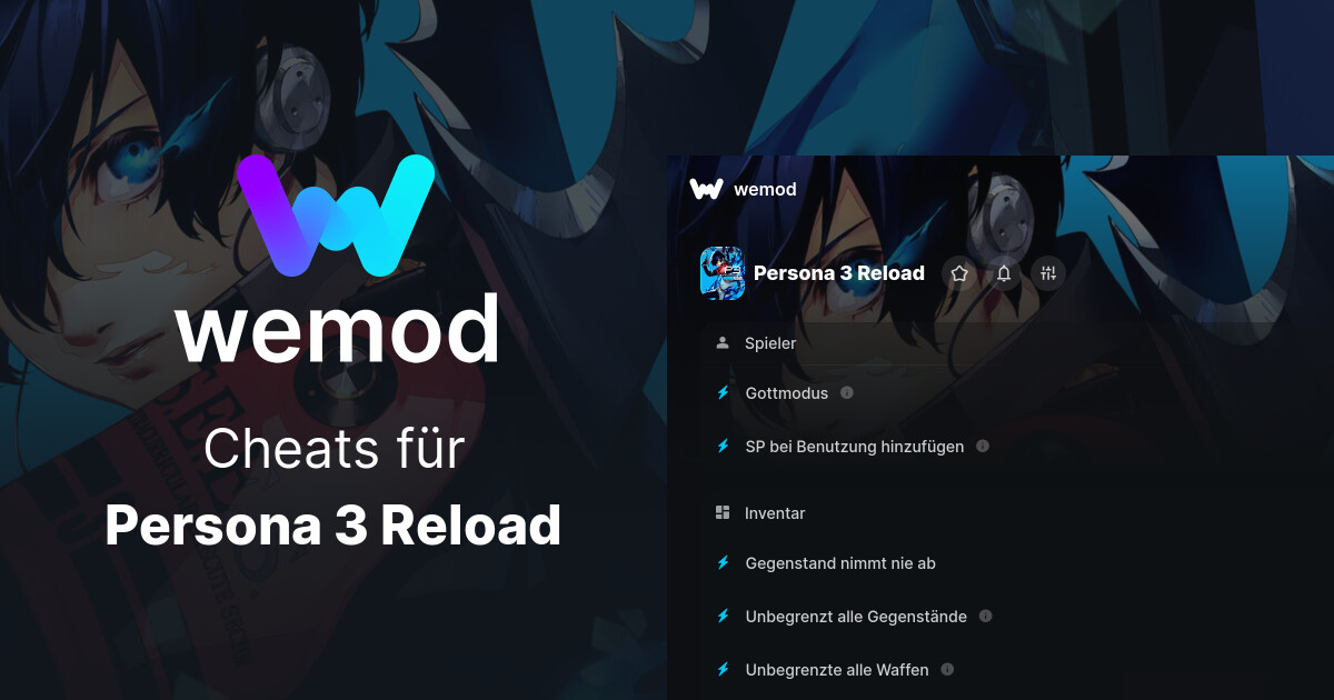 Persona 3 Reload Cheats und Trainer für PC - WeMod