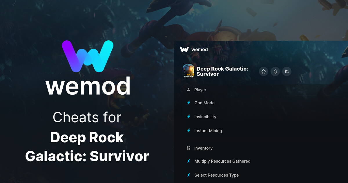 Deep Rock Galactic: Survivor Cheats & Trainers for PC | WeMod