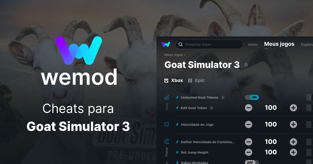 Cheats e Trainers para Goat Simulator 3 no PC - WeMod