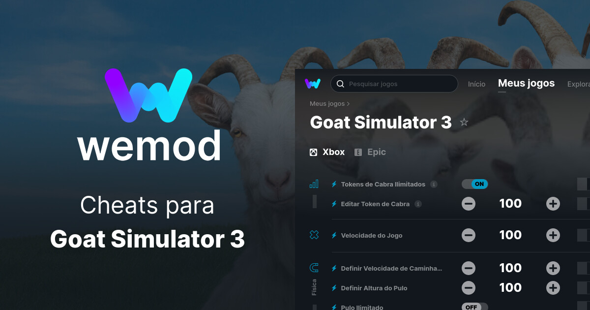 Cheats e Trainers para Goat Simulator 3 no PC - WeMod