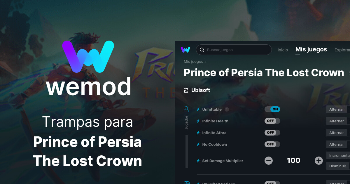 Trampas y Trainers de Prince of Persia The Lost Crown para PC | WeMod
