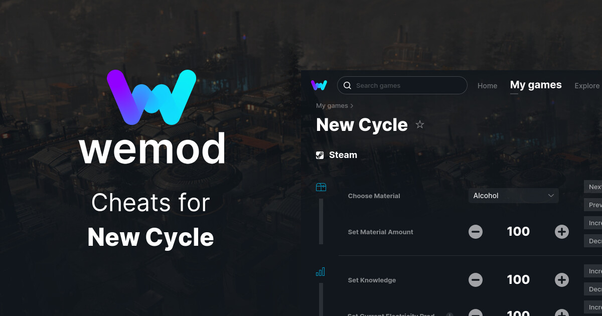 New Cycle Cheats & Trainers for PC | WeMod