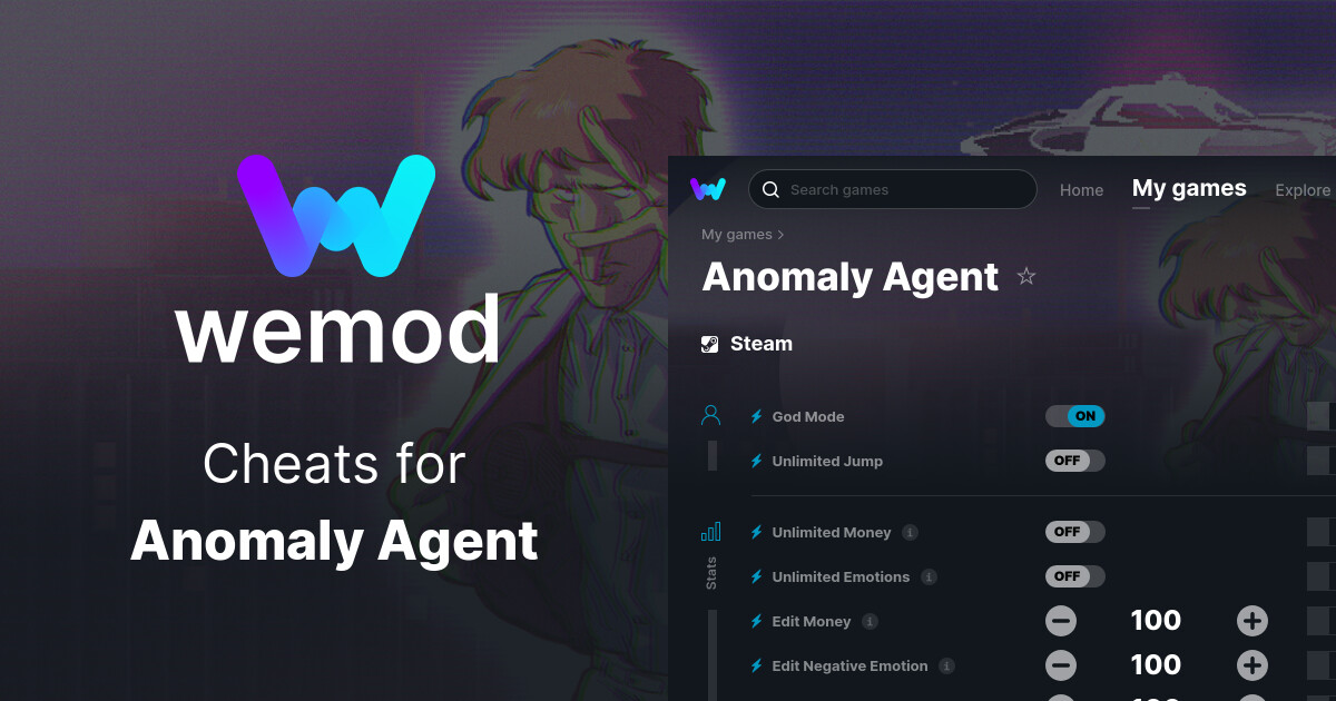 Anomaly Agent Cheats & Trainers for PC | WeMod