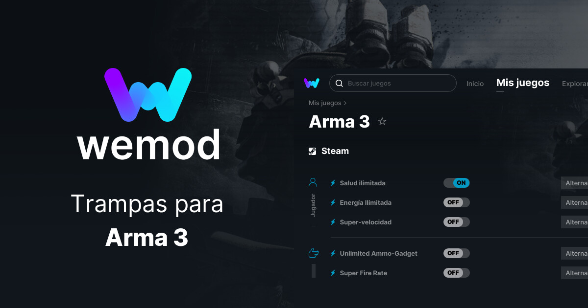 Trampas y Trainers de Arma 3 para PC - WeMod