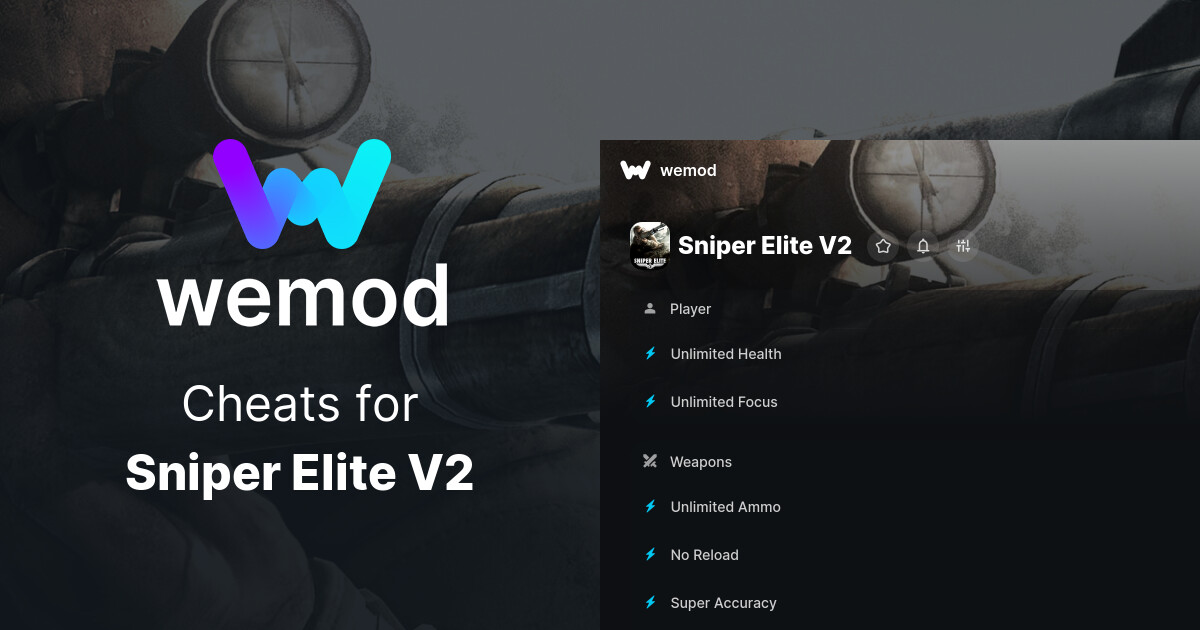 Sniper Elite V2 Cheats & Trainers for PC | WeMod