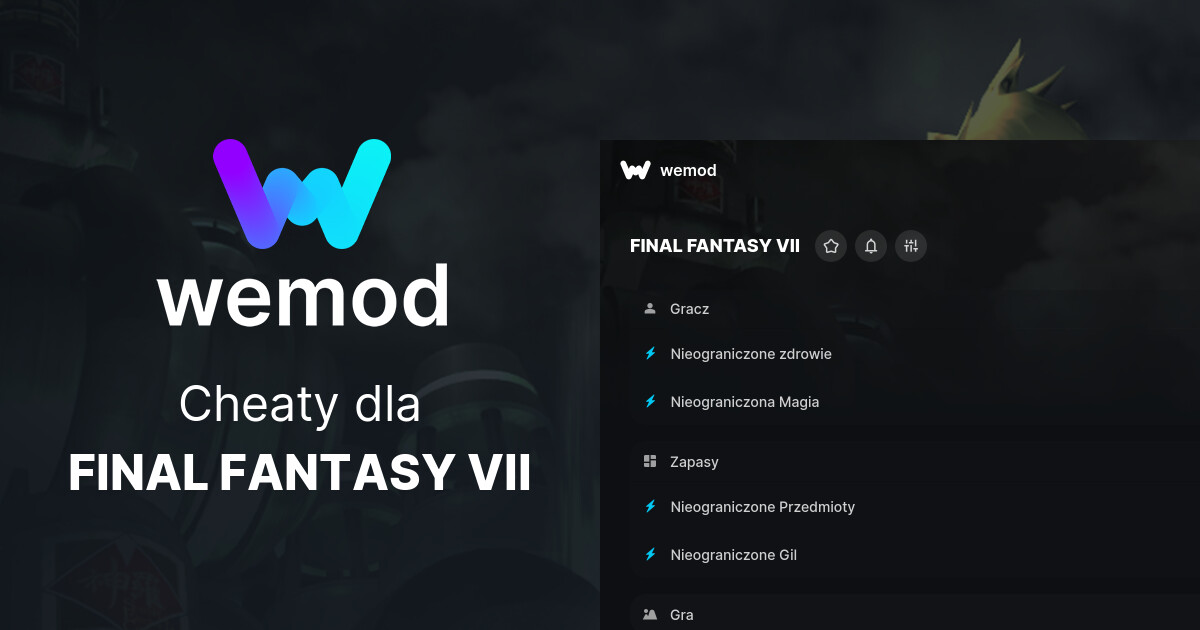 FINAL FANTASY VII – cheaty i trainery na PC – WeMod