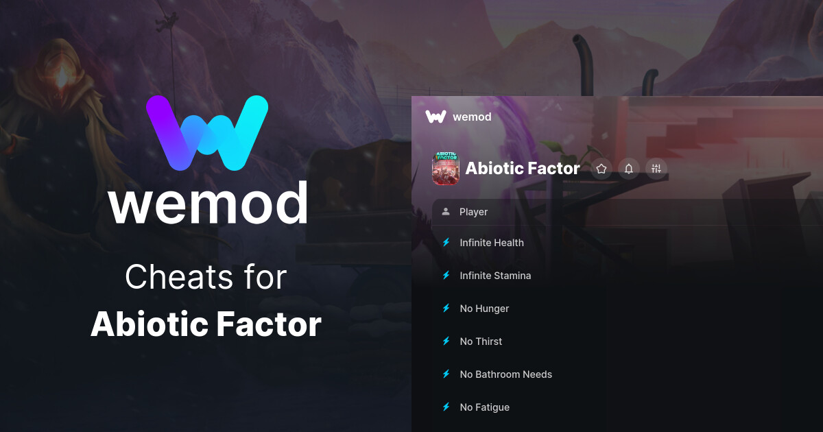 Abiotic Factor Cheats & Trainers for PC | WeMod