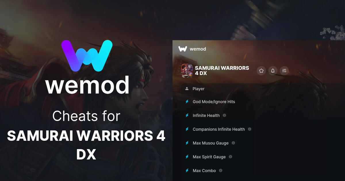 SAMURAI WARRIORS 4 DX Cheats & Trainers for PC | WeMod