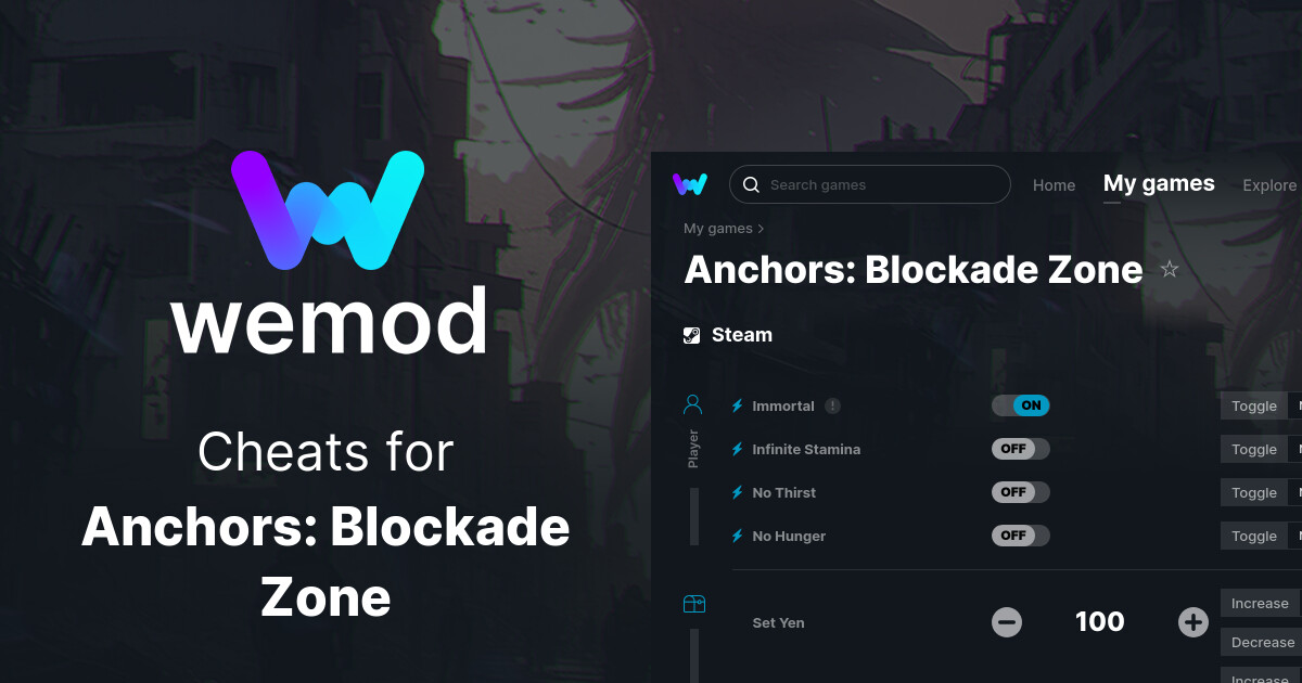 Anchors: Blockade Zone Cheats & Trainers for PC | WeMod