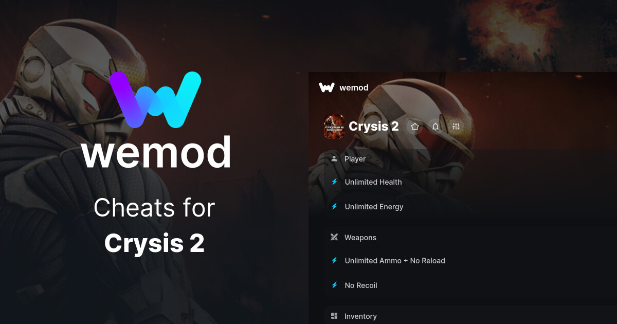 Crysis 2 Cheats & Trainers for PC | WeMod