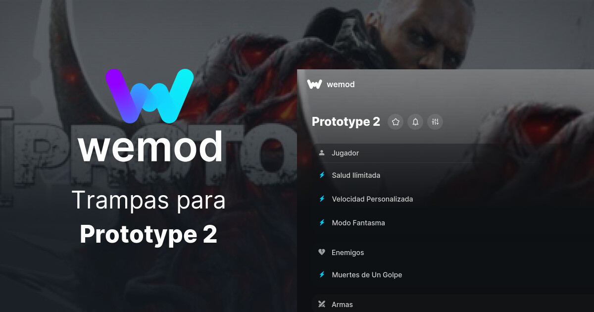 Trampas y trainers de Prototype 2 para PC - WeMod