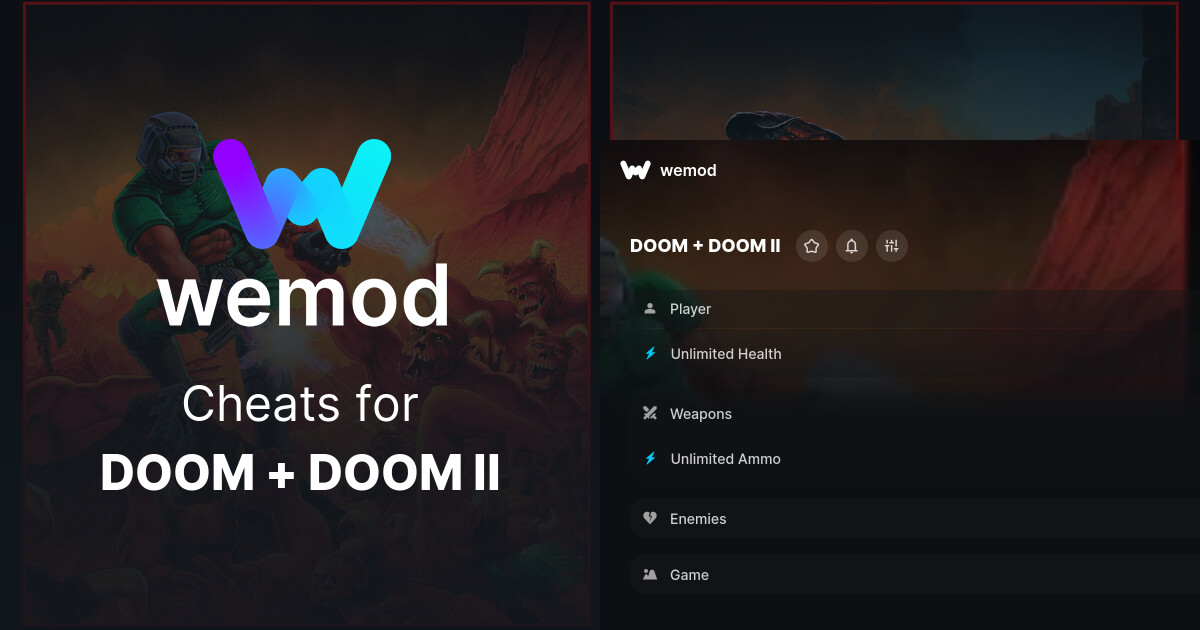 DOOM + DOOM II Cheats & Trainers for PC | WeMod
