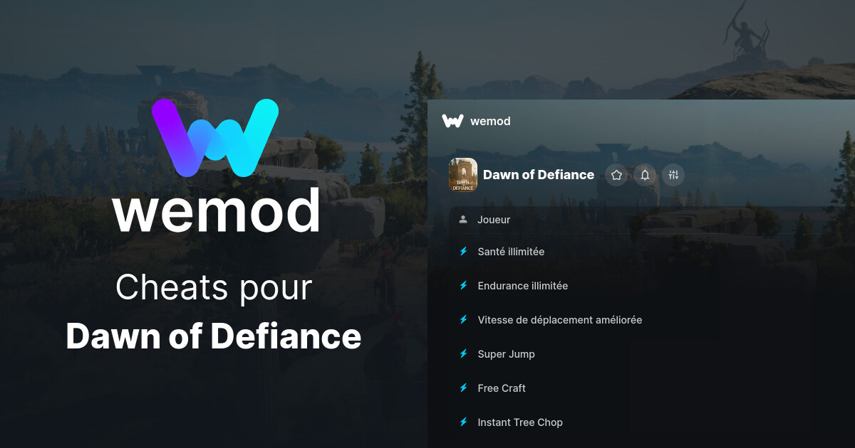 Cheats et trainers pour Dawn of Defiance sur PC | WeMod