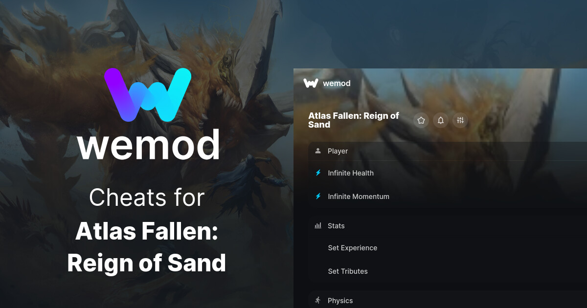 Atlas Fallen: Reign of Sand Cheats & Trainers for PC | WeMod