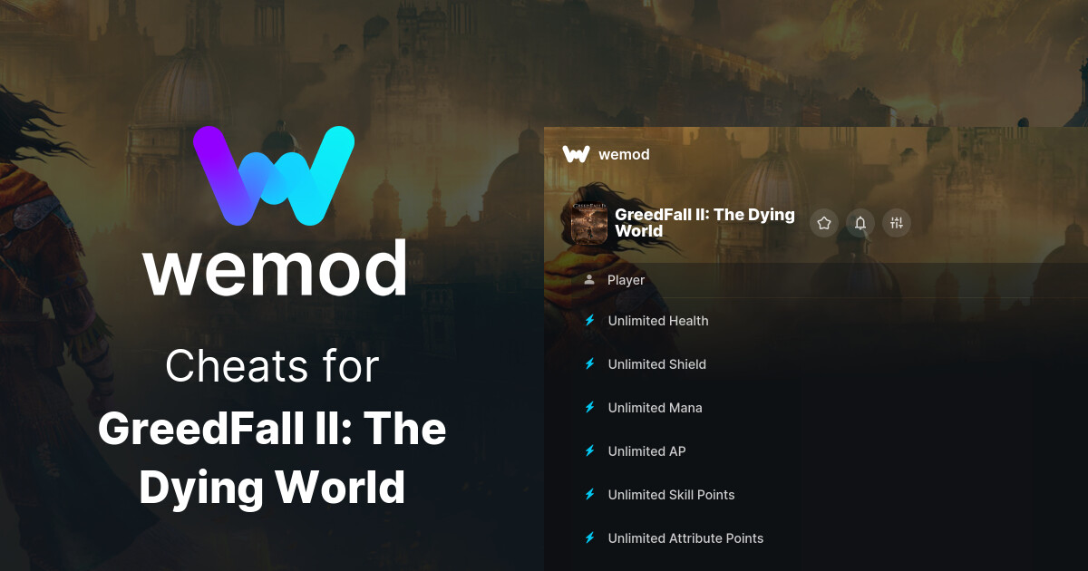 GreedFall II: The Dying World Cheats & Trainers for PC | WeMod