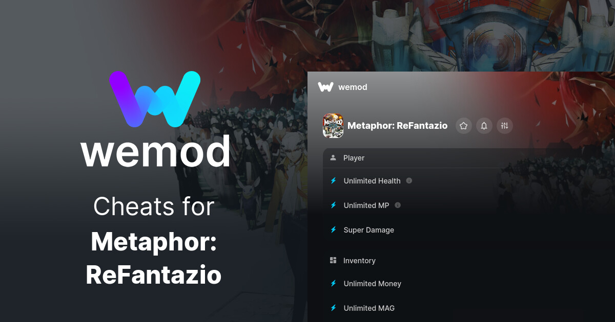 Metaphor: ReFantazio Cheats & Trainers for PC | WeMod