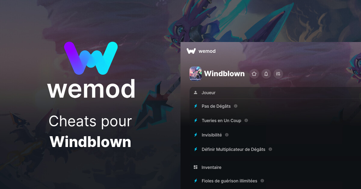 Cheats et trainers pour Windblown sur PC | WeMod