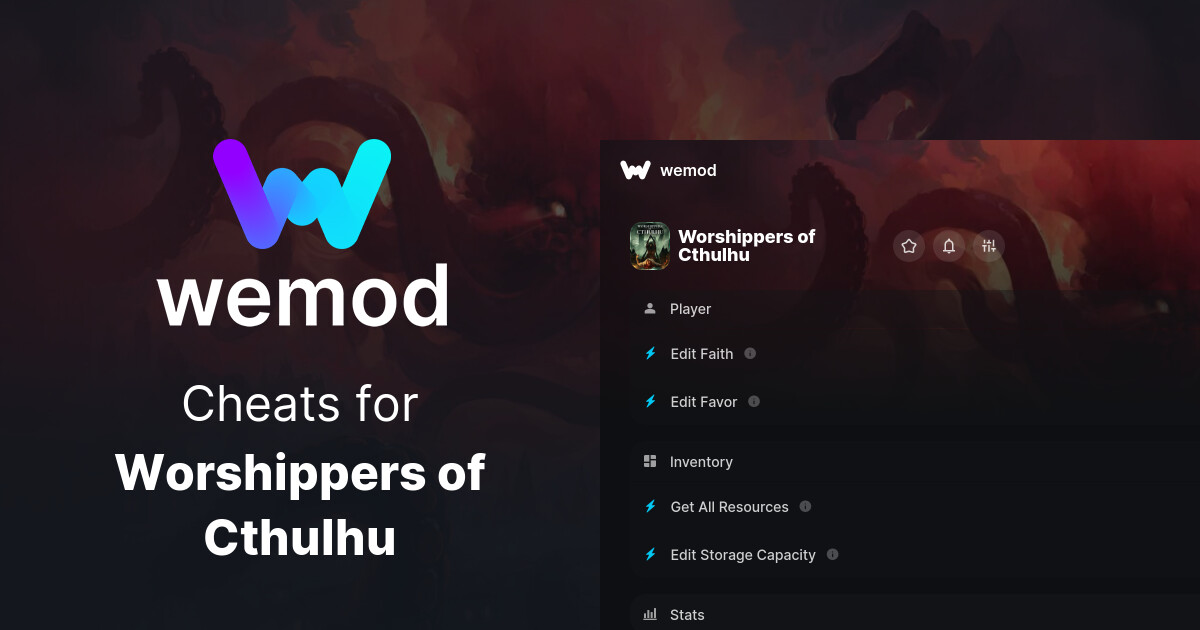 Worshippers of Cthulhu Cheats & Trainers for PC | WeMod