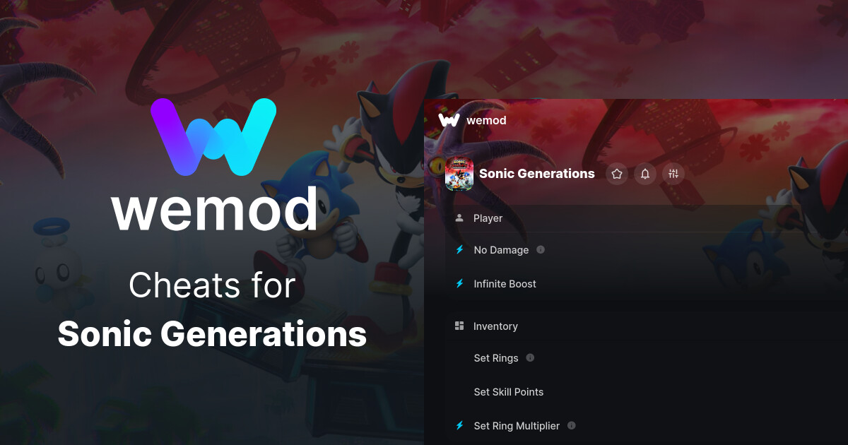 Sonic Generations Cheats & Trainers for PC | WeMod