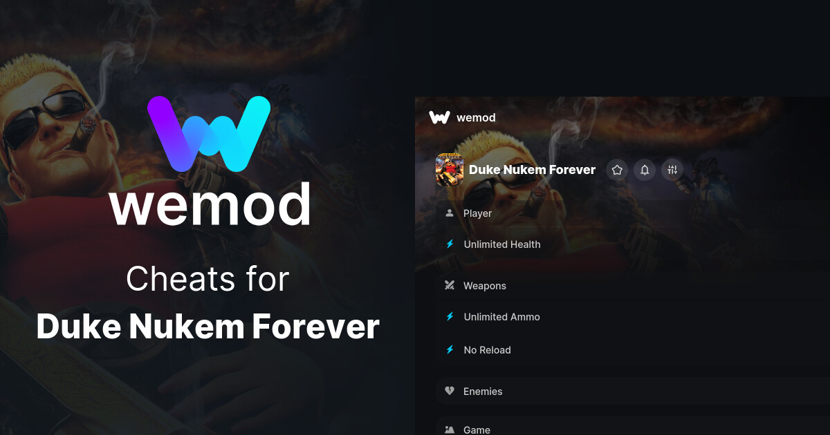 Duke Nukem Forever Cheats & Trainers for PC | WeMod