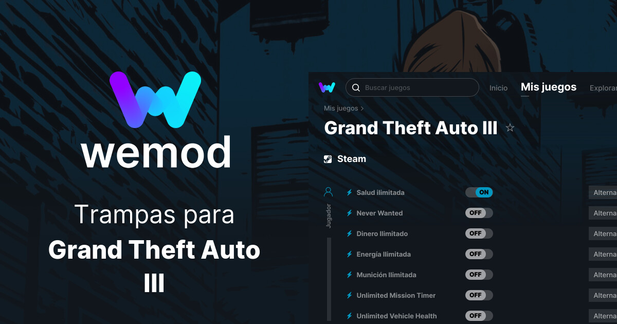 Trampas y Trainers de Grand Theft Auto III para PC | WeMod