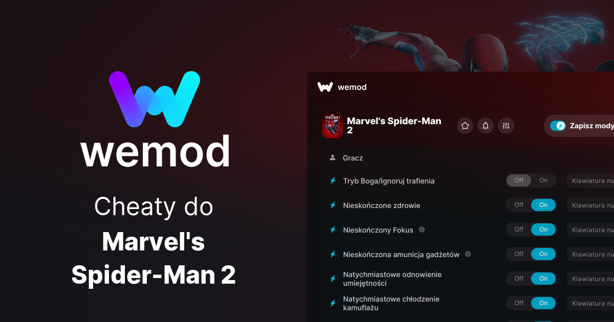 Marvel's Spider-Man 2 – cheaty, trainery i mapy na PC | WeMod